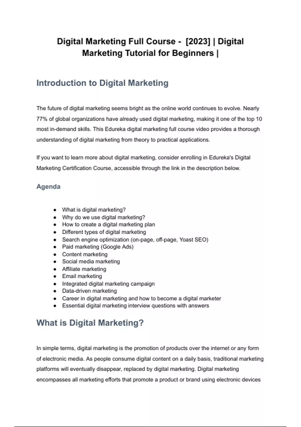 Cambridge IGCSE course - Digital maeketing - Stuvia US