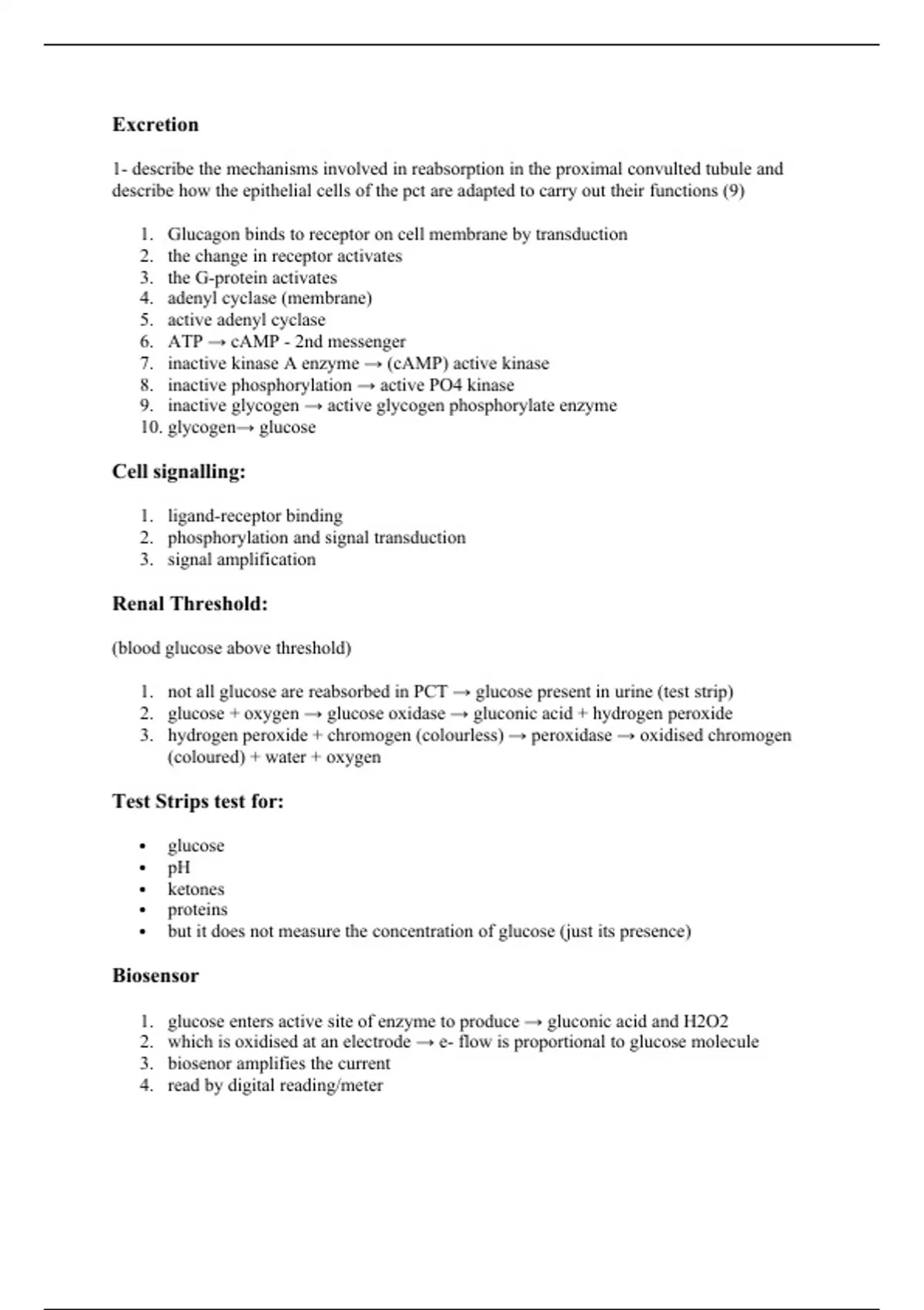 excretion cambridge alevel summary notes - Cambridge alevel biology ...