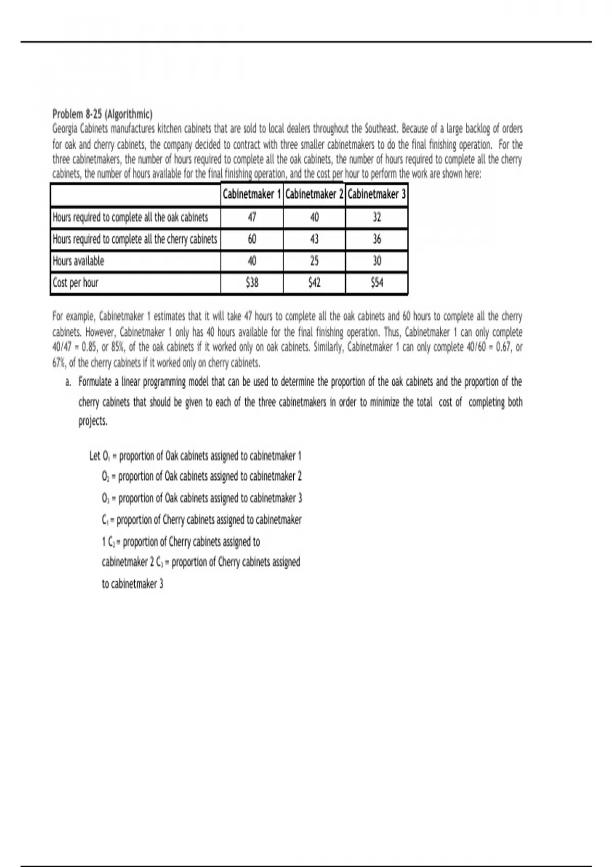 BUS 660 Topic 3 Introduction to Linear Programming - Homework - BUS 660 (BUS660) - Stuvia US