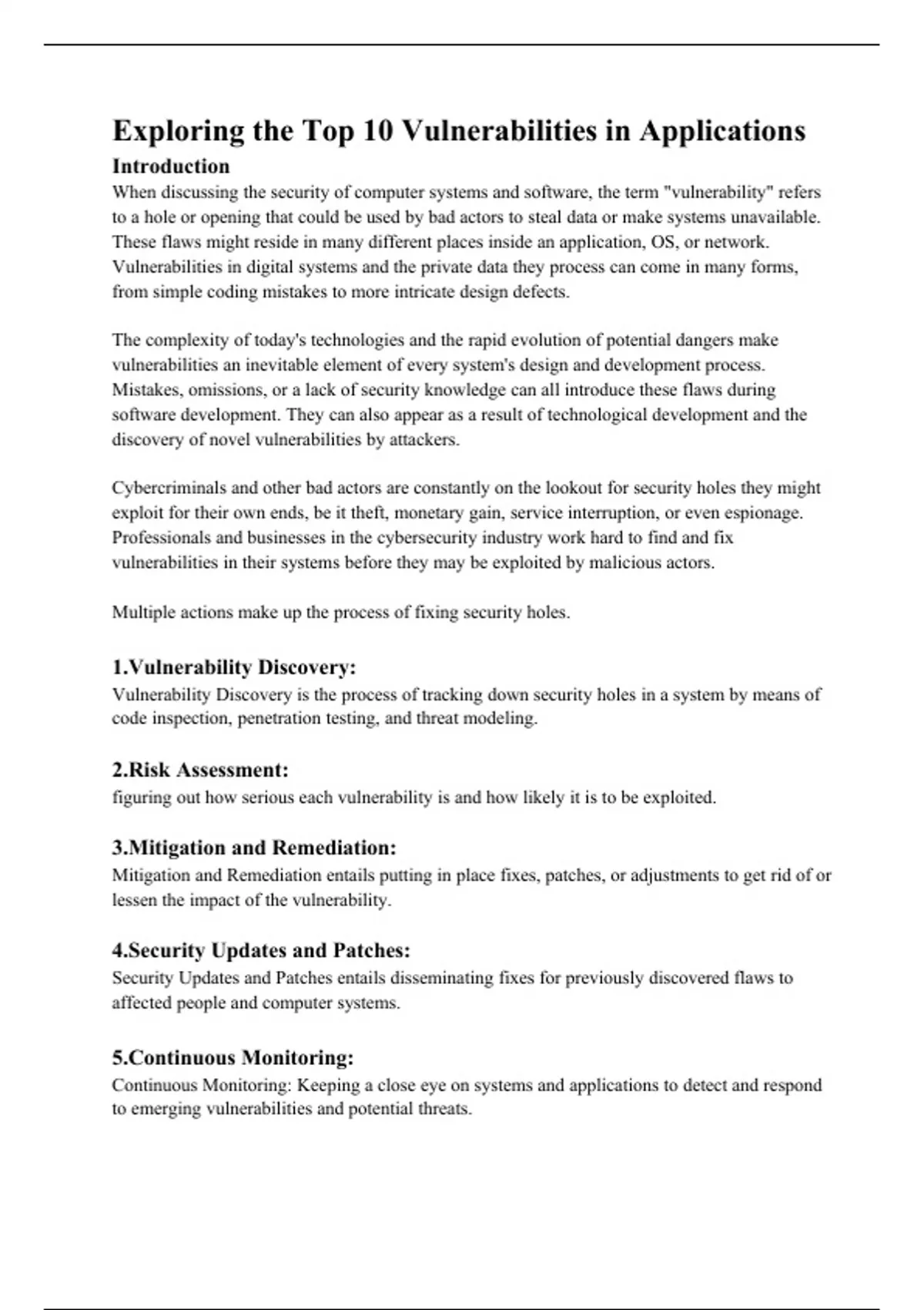 Exploring the Top 10 Vulnerabilities in Applications - Cyber security ...