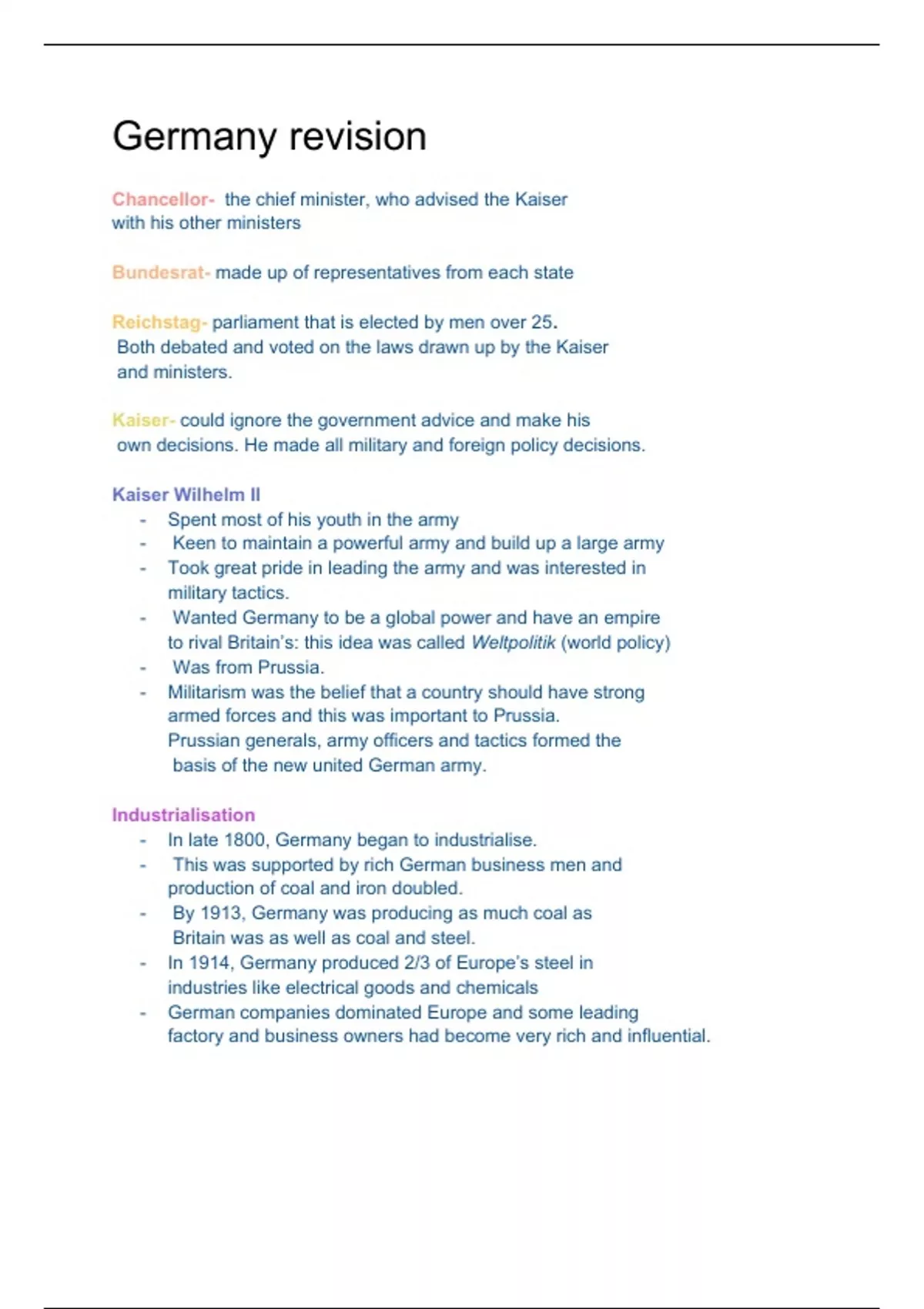 Summary AQA GCSE History- WW2/ Nazi Germany - History - Stuvia UK
