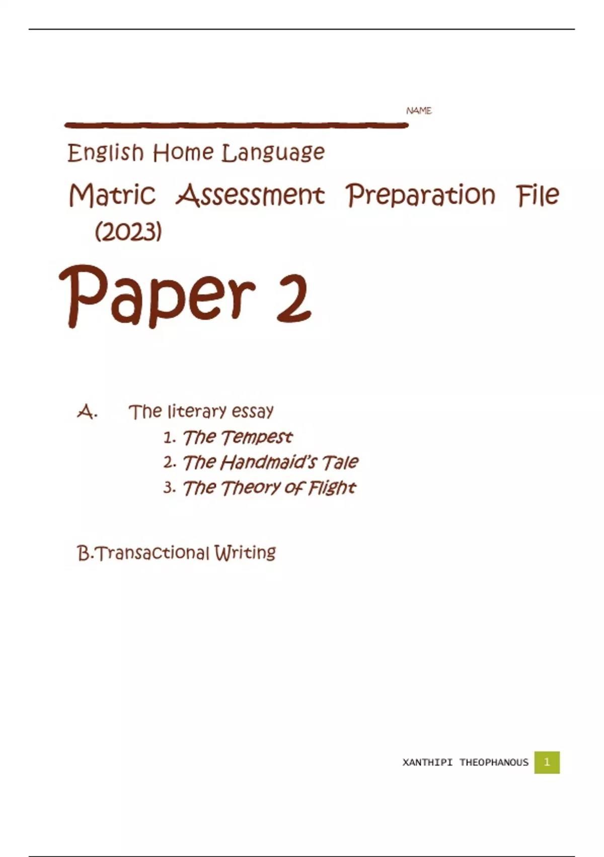 Ultimate Preparation Guide for IEB English Paper 2 - English Home ...