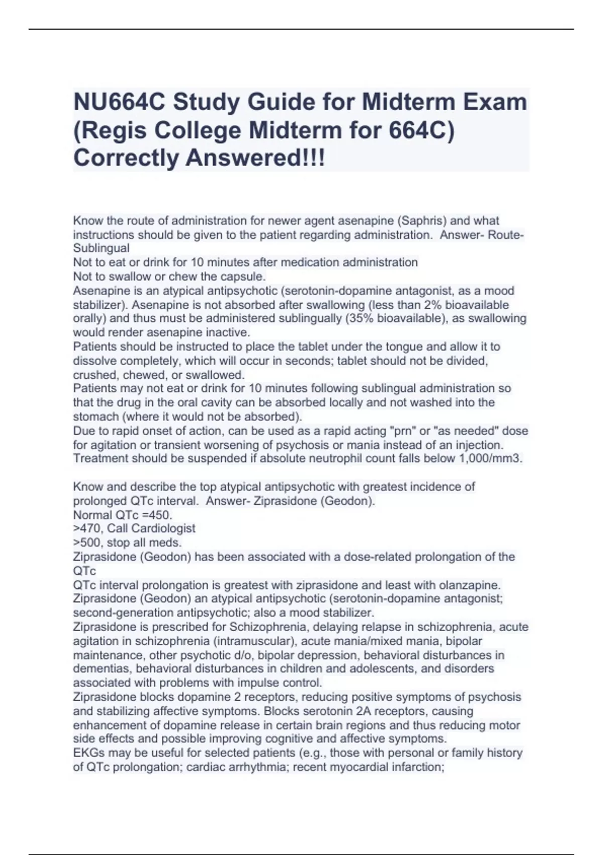 NU664C Study Guide for Midterm Exam (Regis College Midterm for 664C ...