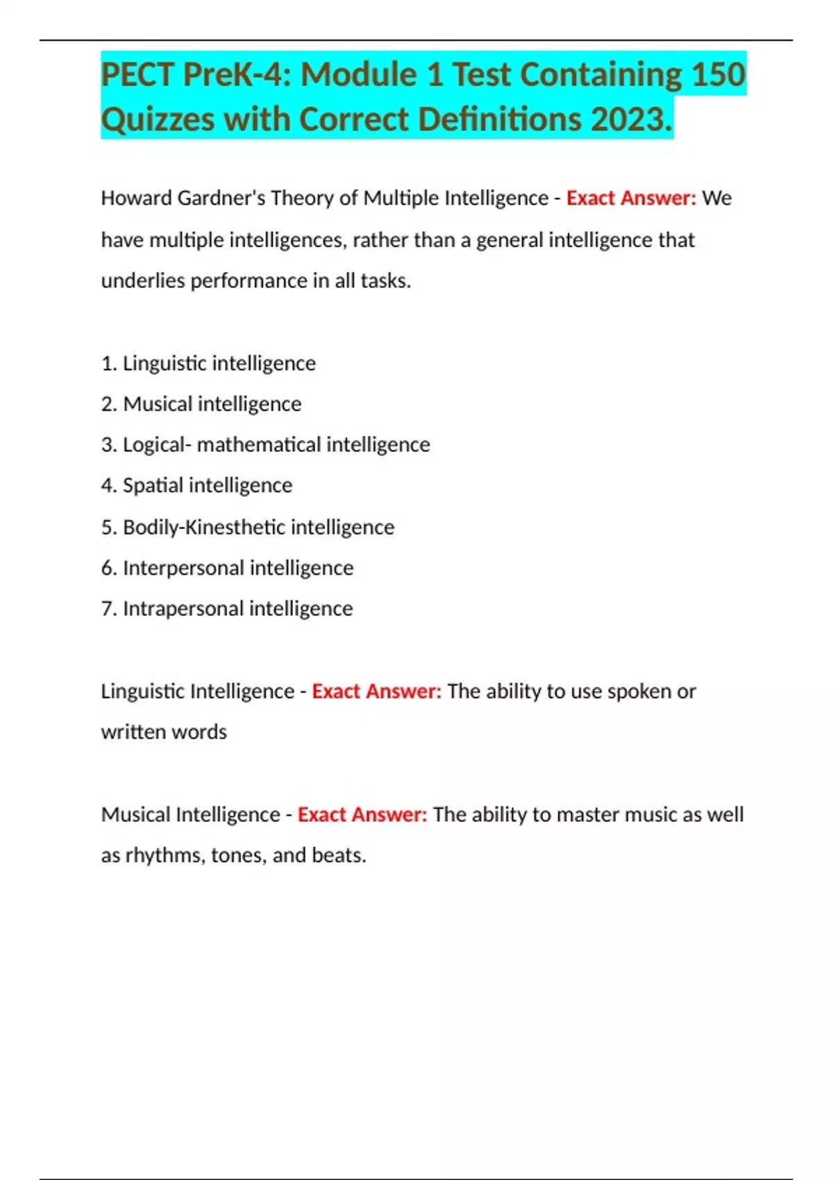 PECT PreK-4 All Modules 1-4: Practice Questions and Exam Reviews with ...