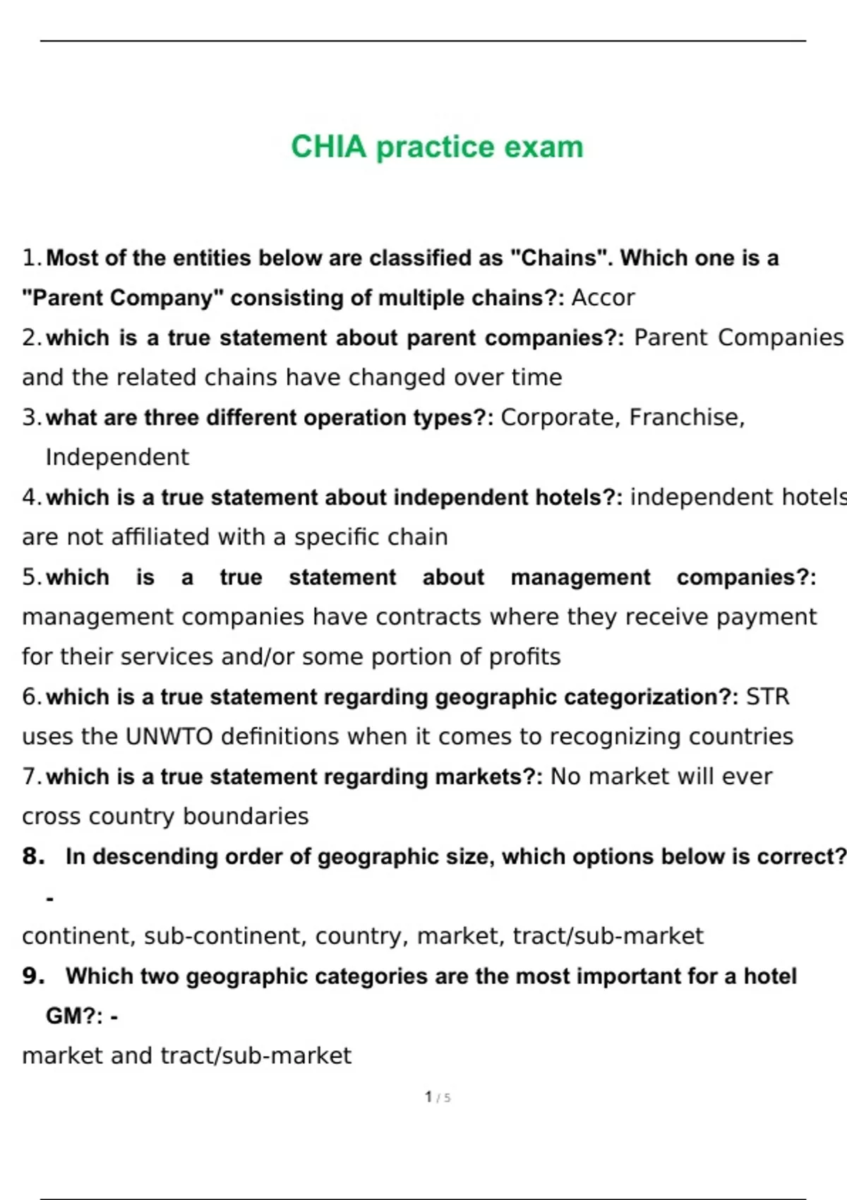 CHIA Practice Exam 2022 with complete solution - CHIA - Stuvia US