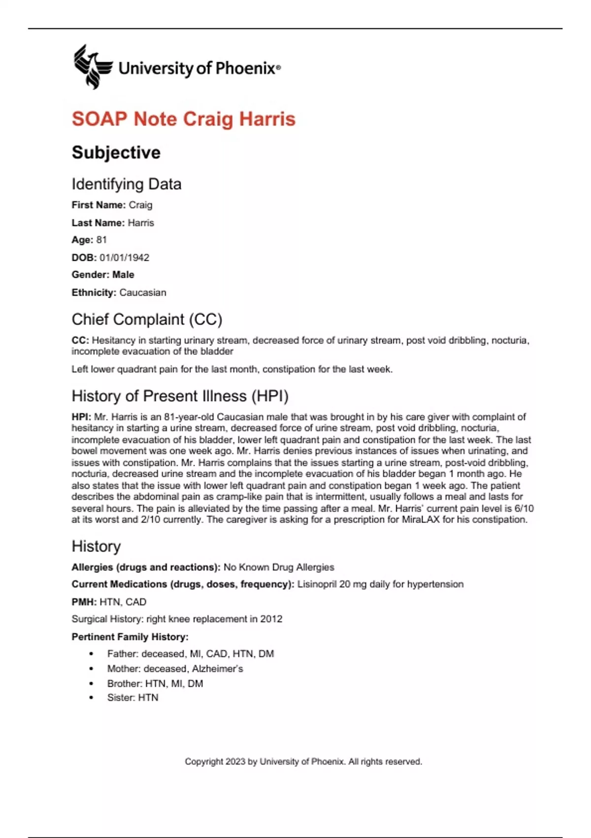 Craig harris - NRP 571 (NRP) - Stuvia US