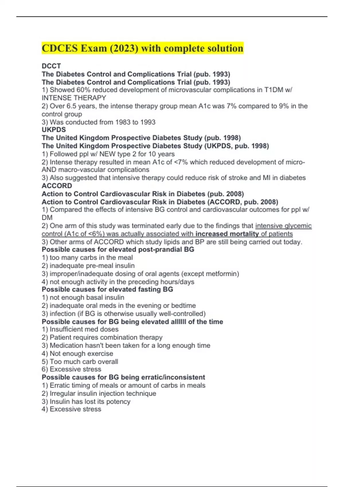 CDCES Exam (2023) with complete solution - CDCES - Stuvia US