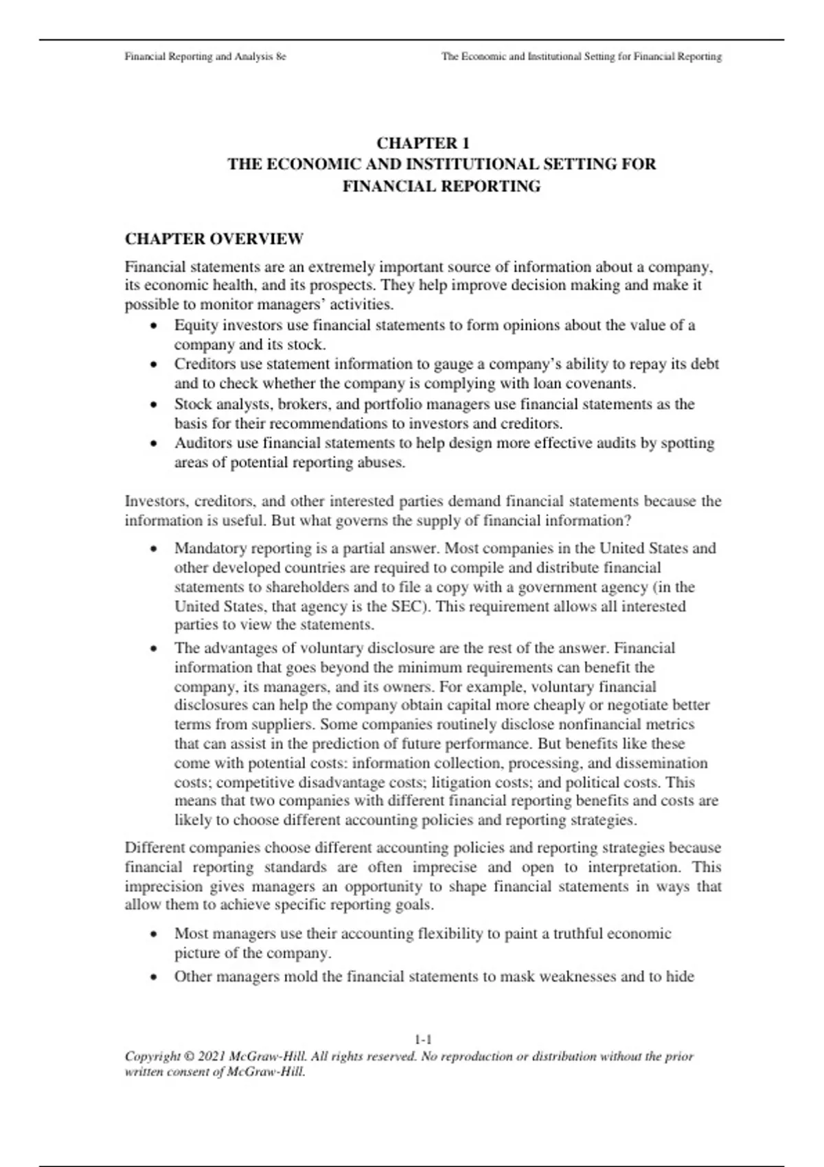 Instructor's Manual Financial Reporting and Analysis 8th Edition By David Alexander, Ann ...