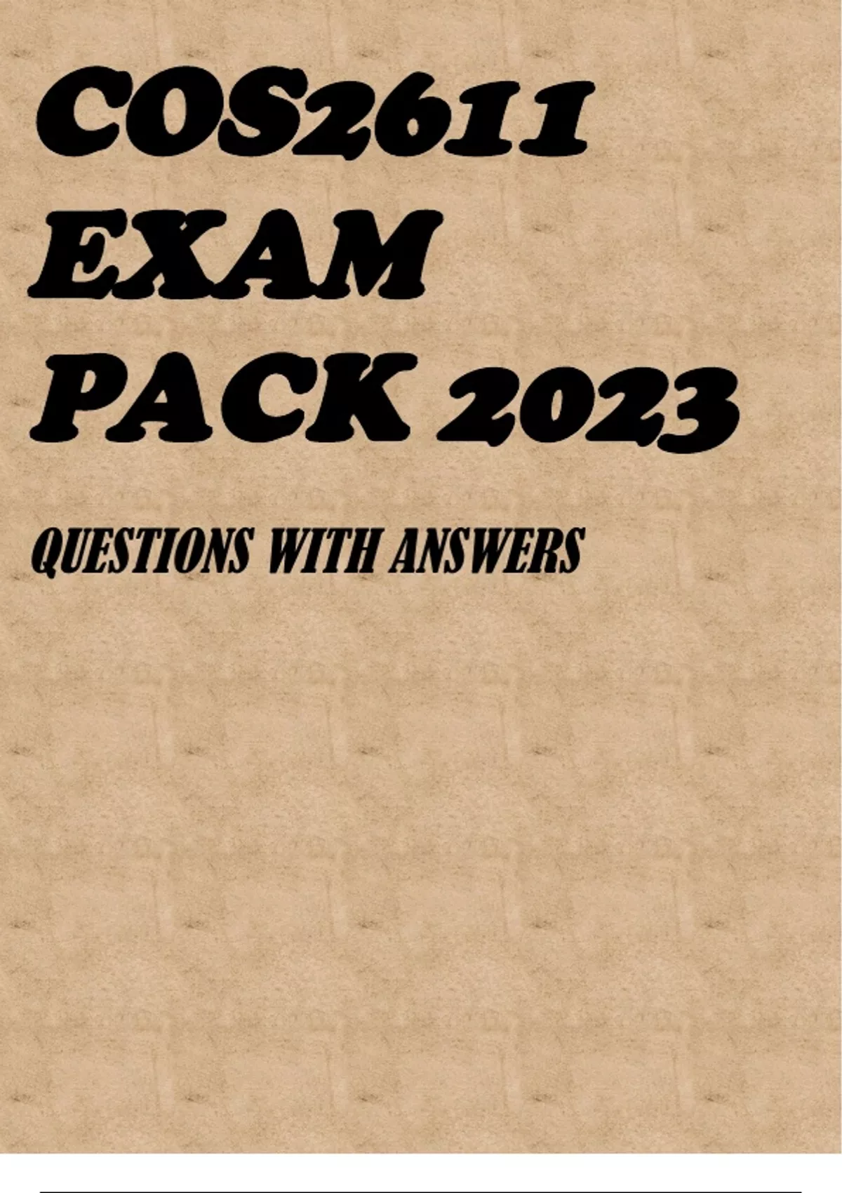 COS2611 EXAM PACK 2023 - Programming: Data Structures (COS2611) - Stuvia SA