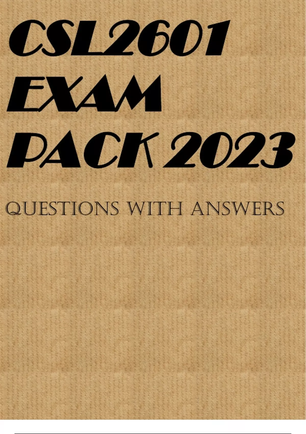 CSL2601 EXAM PACK 2023 - CSL2601 - Constitutional Law (CSL2601) - Stuvia SA