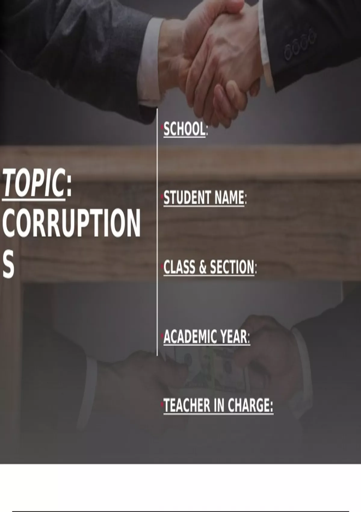 PPT on corruption with case study India Oriented Grade 10 (CBSE ...