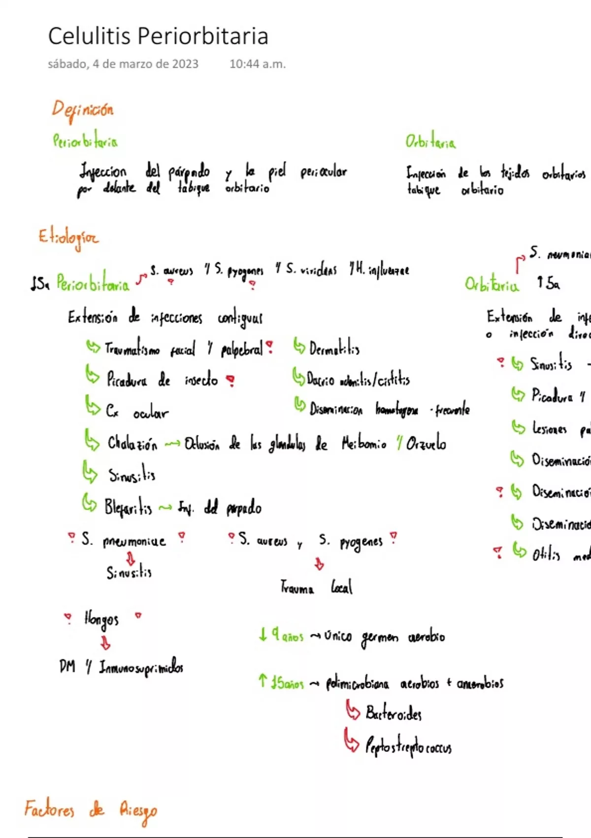 Apuntes de Celulitis pre y post septal. Definiciones, diagnóstico y ...