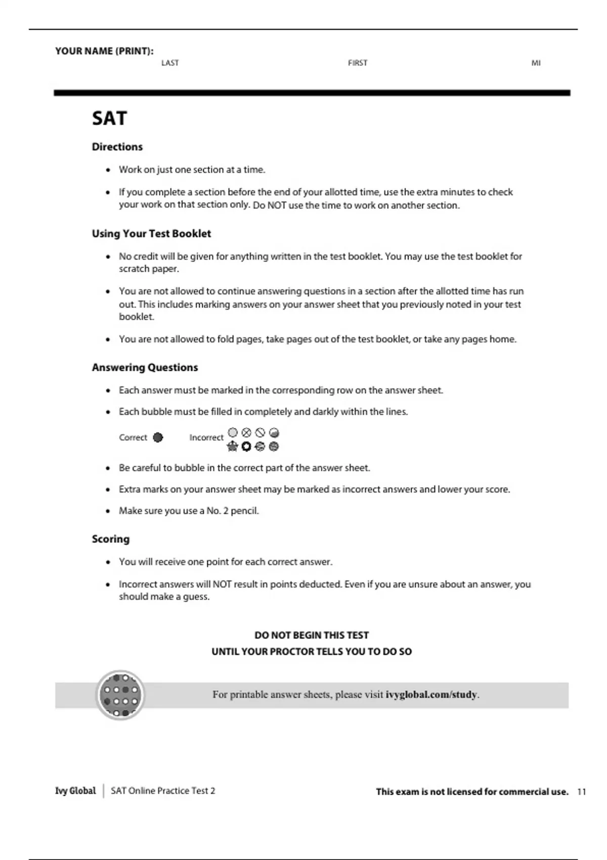 SAT NOVEMBER 2023 ONLINE TEST FULL WITH ANSWERS - BSN, RN - Stuvia US