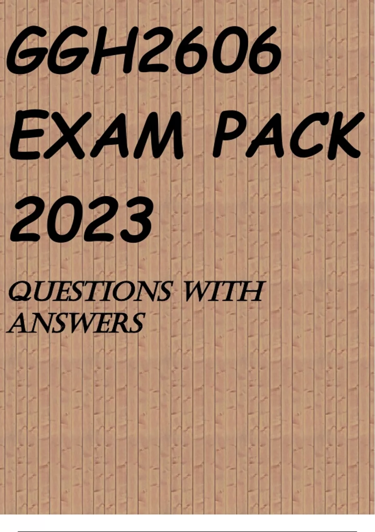 GGH2606 EXAM PACK 2023 - Geography of Tourism (GGH2606) - Stuvia SA
