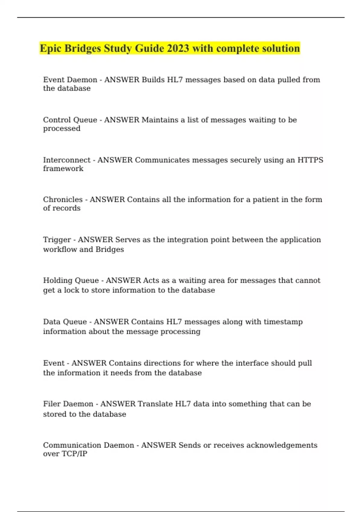 Epic Bridges Study Guide 2023 with complete solution - Epic Bridges - Stuvia US