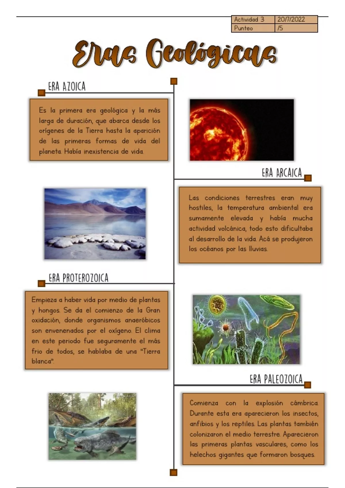 Sumario Eras geologicas - Biologia - Stuvia US