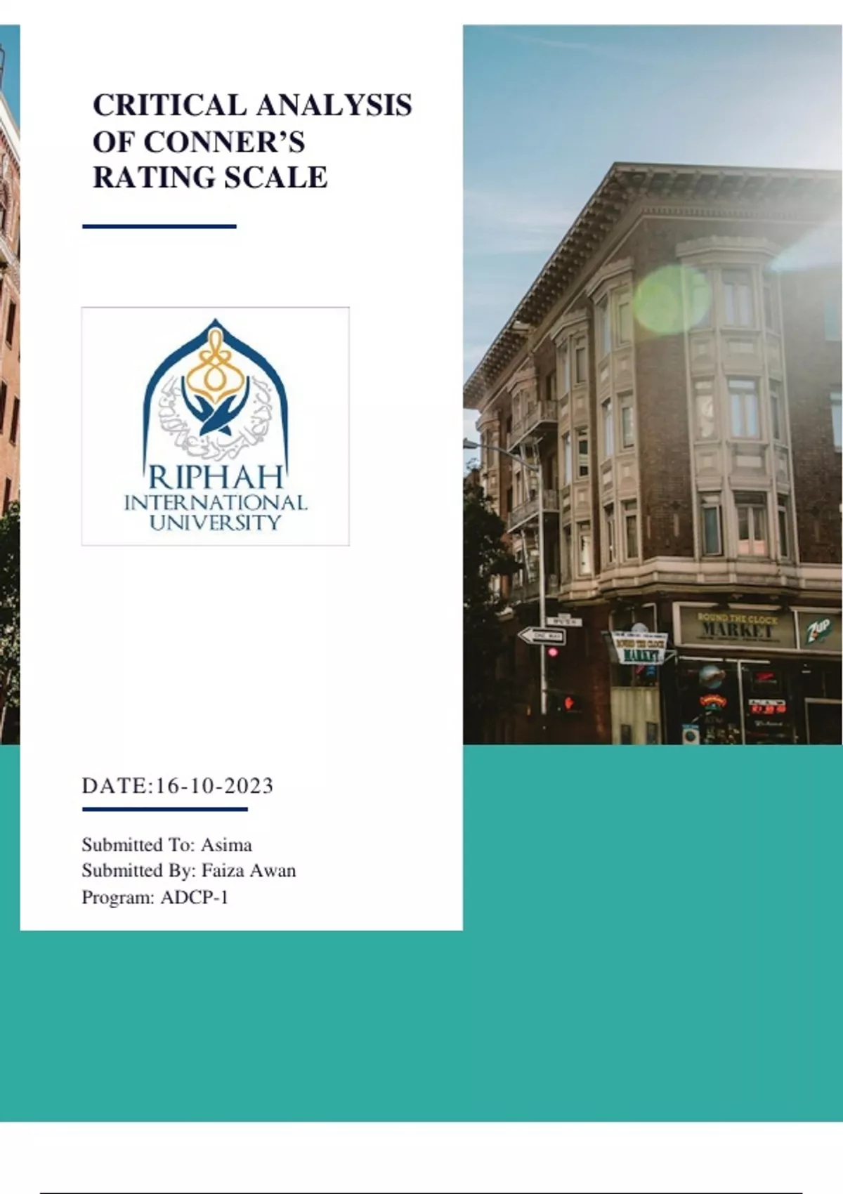 CRITICAL ANALYSIS OF CONNER’S RATING SCALE (2023) - CRITICAL ANALYSIS ...