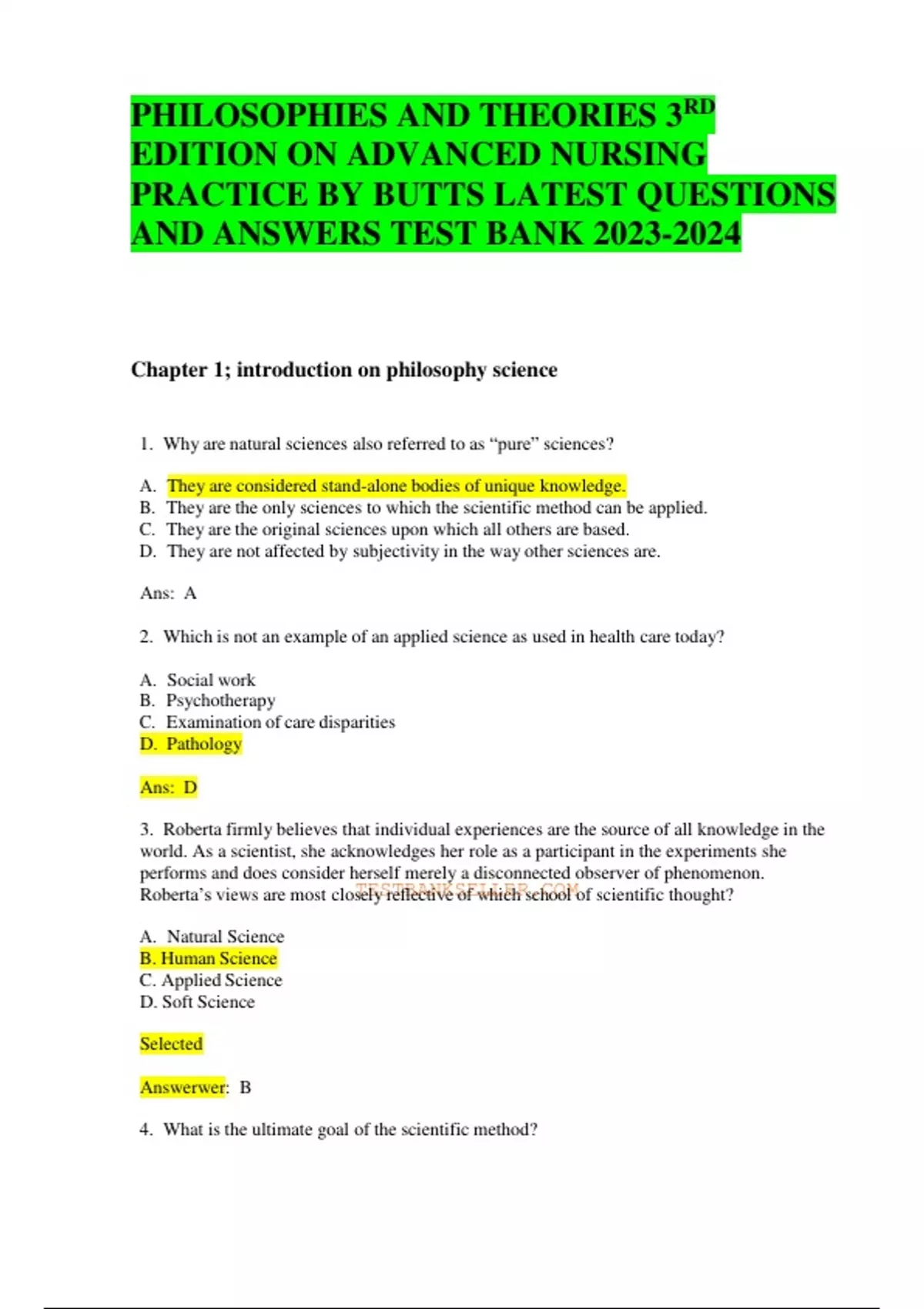 PHILOSOPHIES AND THEORIES 3RD EDITION ON ADVANCED NURSING PRACTICE BY ...