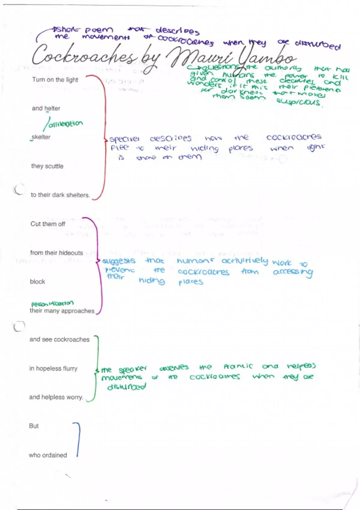 IEB English HL Poetry (16 Poems; Line by line analysis) - Stuvia SA
