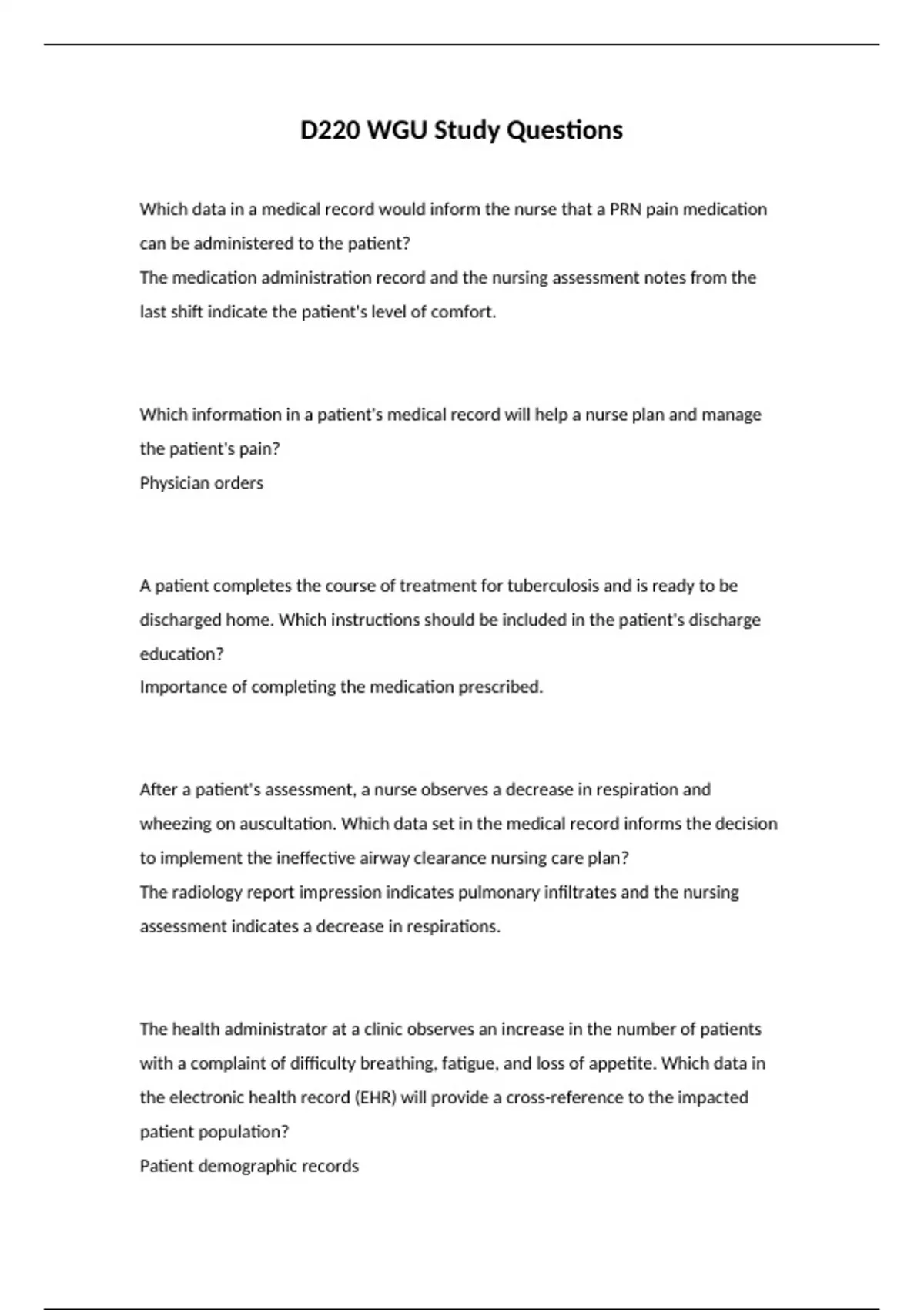 D220 WGU ACTUAL EXAM 2025 WITH CORRECTQUESTIONS AND ANSWERS 2025 - D220 ...