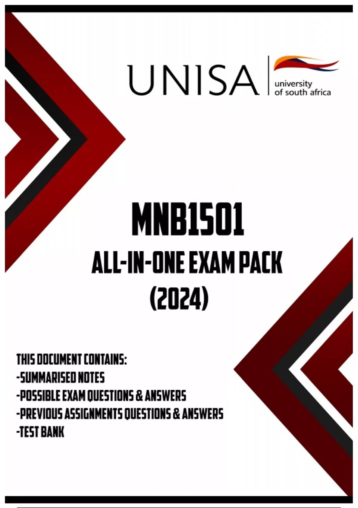 MNB1501 Latest Exam Pack 2024 - Business Management IA (MNB1501 ...