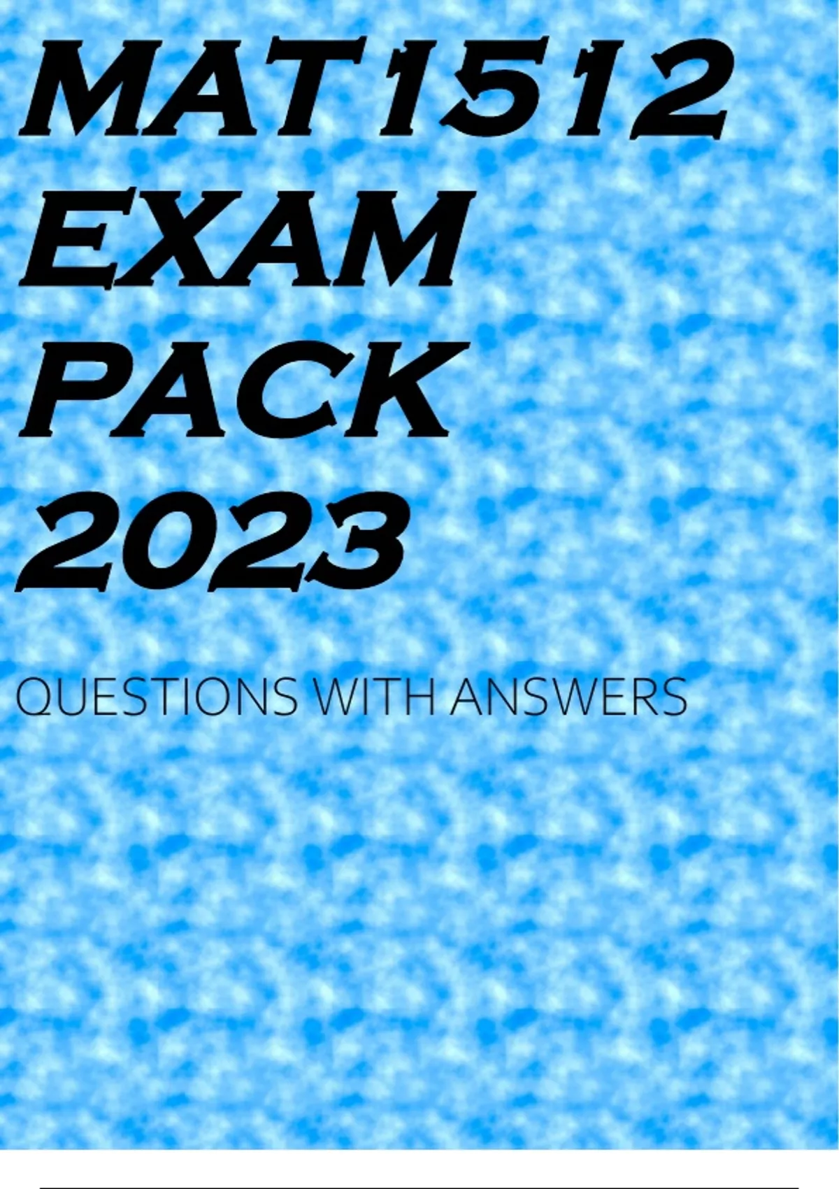 MAT1512 EXAM PACK 2023 - Calculus A (MAT1512) - Stuvia SA