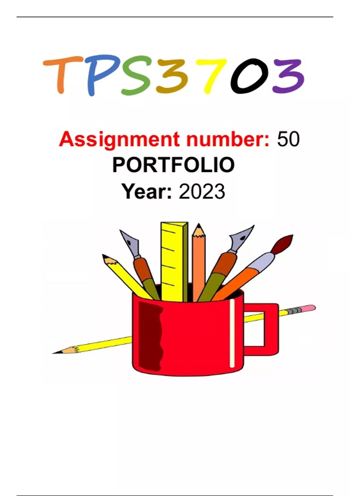 TPS3703 ASS 50 PORTFOLIO 2023 - TPS3703 (TPS3703) - Stuvia SA