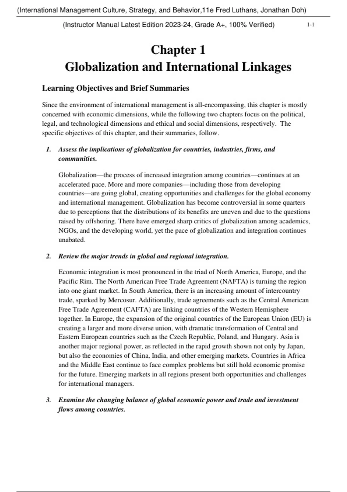 International Management Culture, Strategy, and Behavior 11th Edition ...