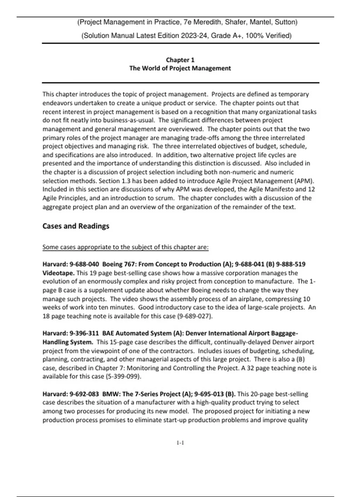 Project Management in Practice 7th Edition By Meredith, Shafer, Mantel ...