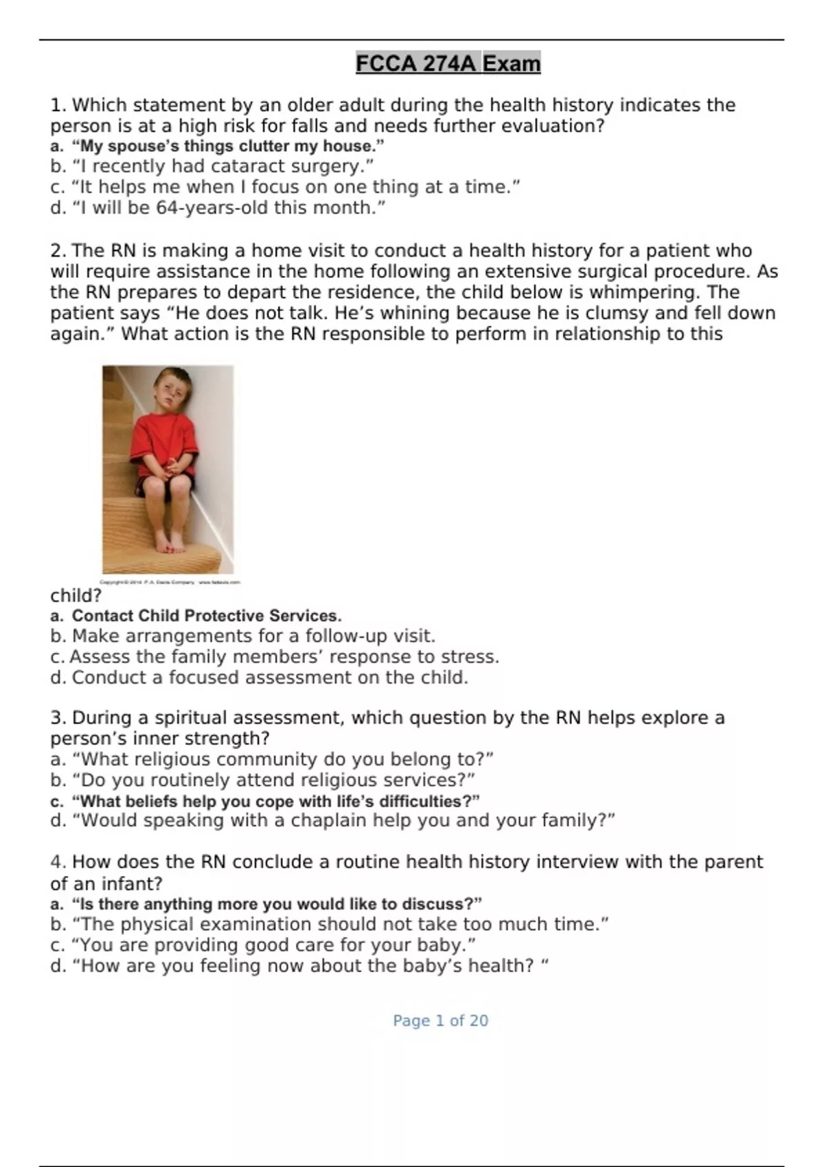 100% verified FCCA 274A Exam update - FCCA - Stuvia US
