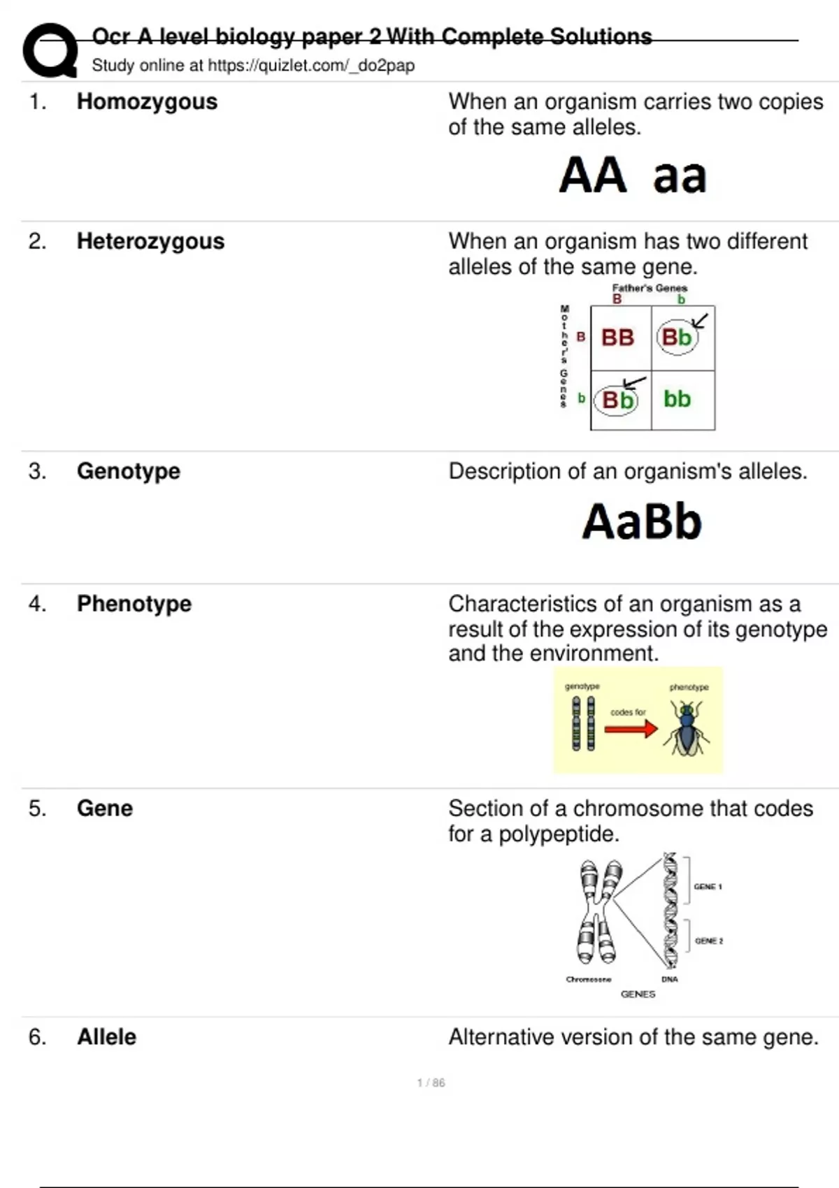 Ocr A level biology paper 2 With Complete Solutions - OCR A LEVEL ...