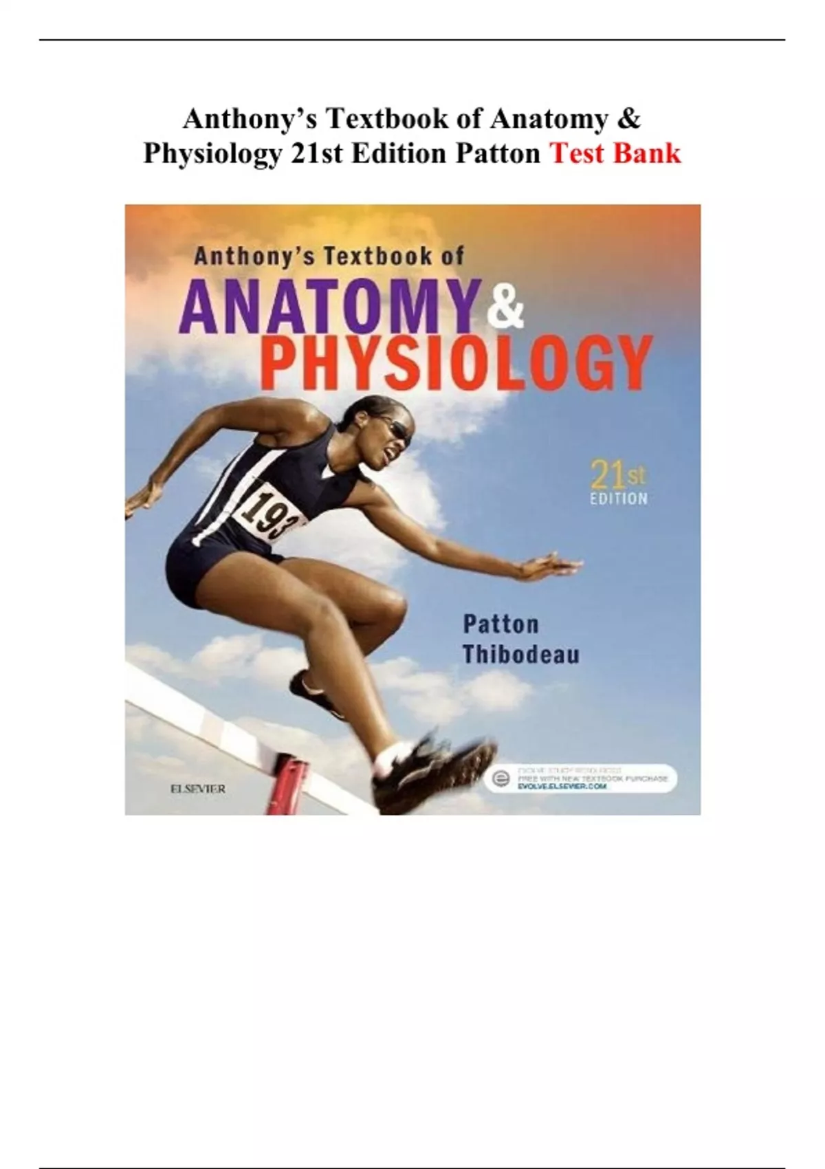 Anthony’s Textbook of Anatomy & Physiology 21st Edition Patton Test ...