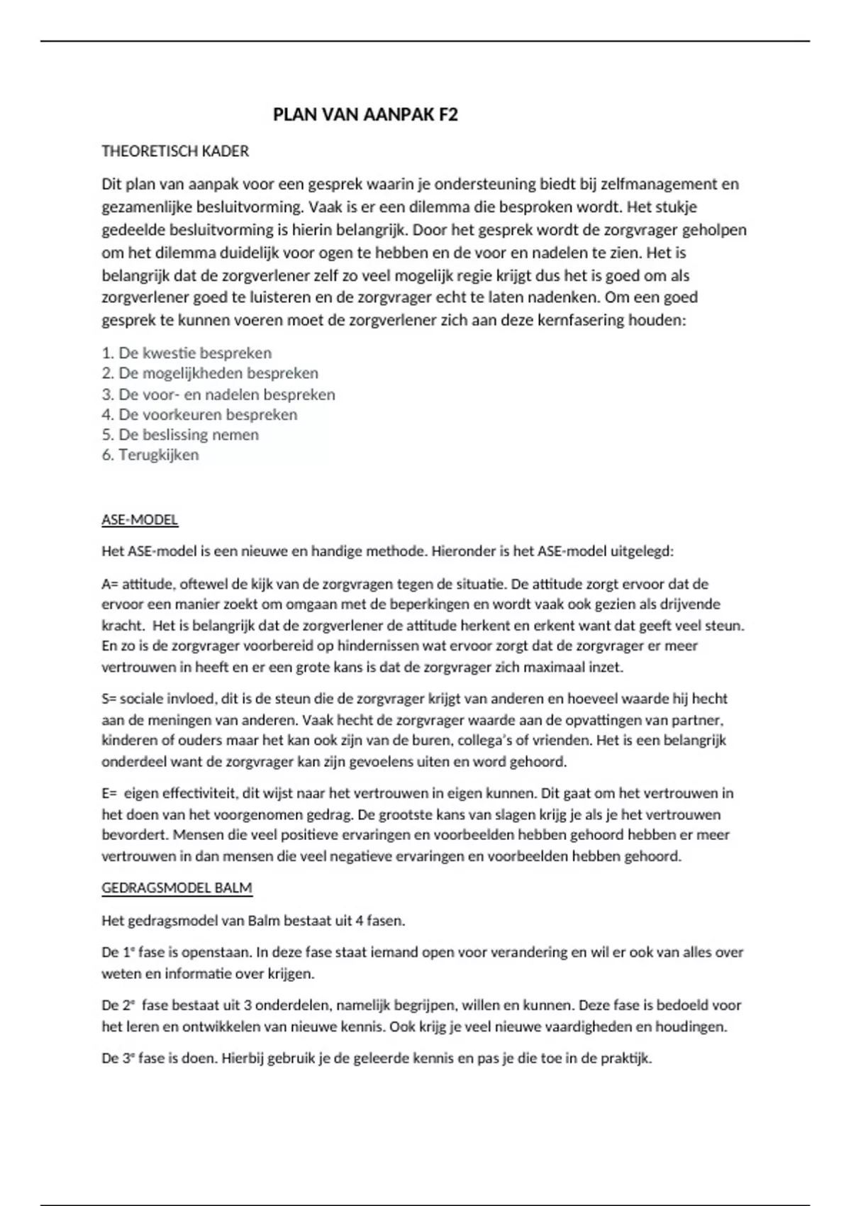 Plan van aanpak periode 1 verpleegkunde leerjaar 1 - Communicatie - Stuvia NL