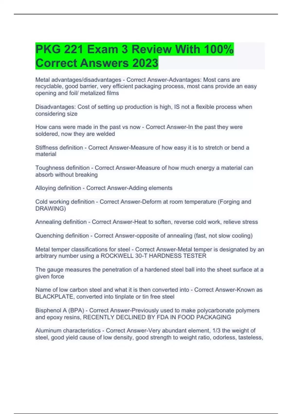 Exam 3 Review Answer Key CS440/ECE448: Artificial Intelligence