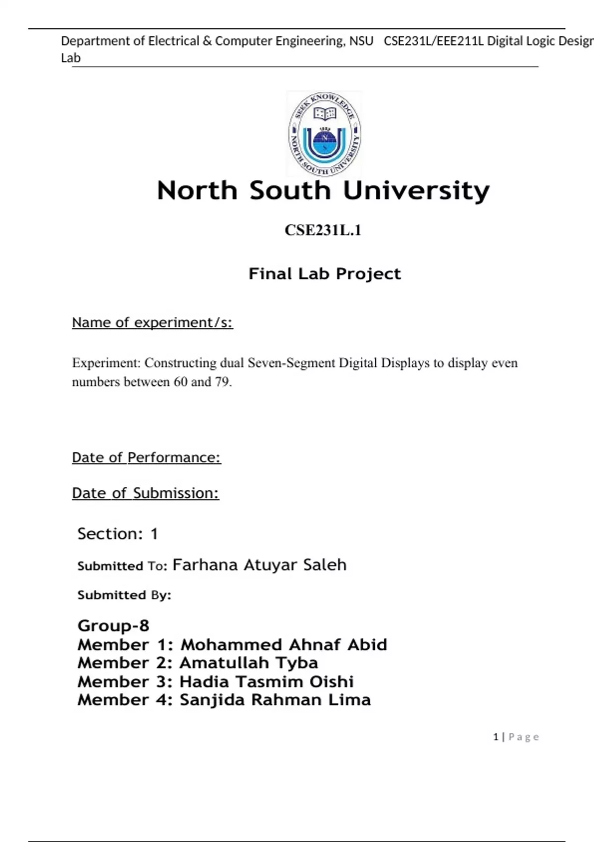 CSE231.1L___Final_Lab_Project complete - CSE 231 - Stuvia US