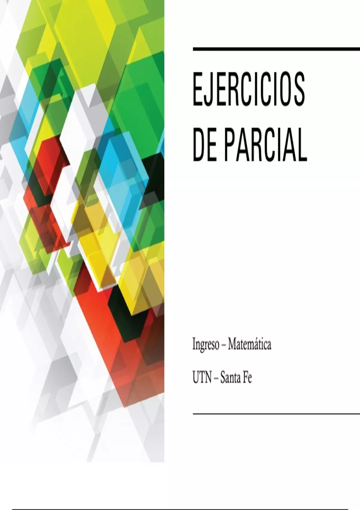 Ejercicios de matemática - ingreso a ingeniería. - Ingreso a universidad - Stuvia US