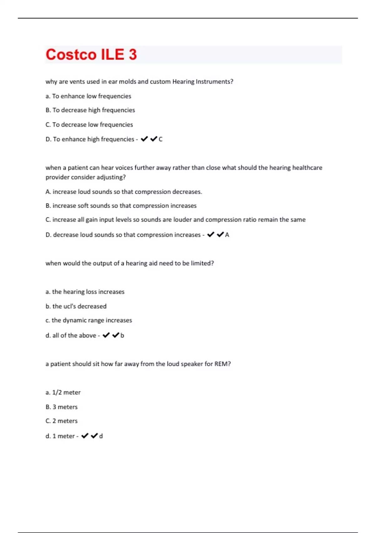 Costco ILE 3 Questions and Answers(A+ Solution guide) - Costco ILE 3 ...