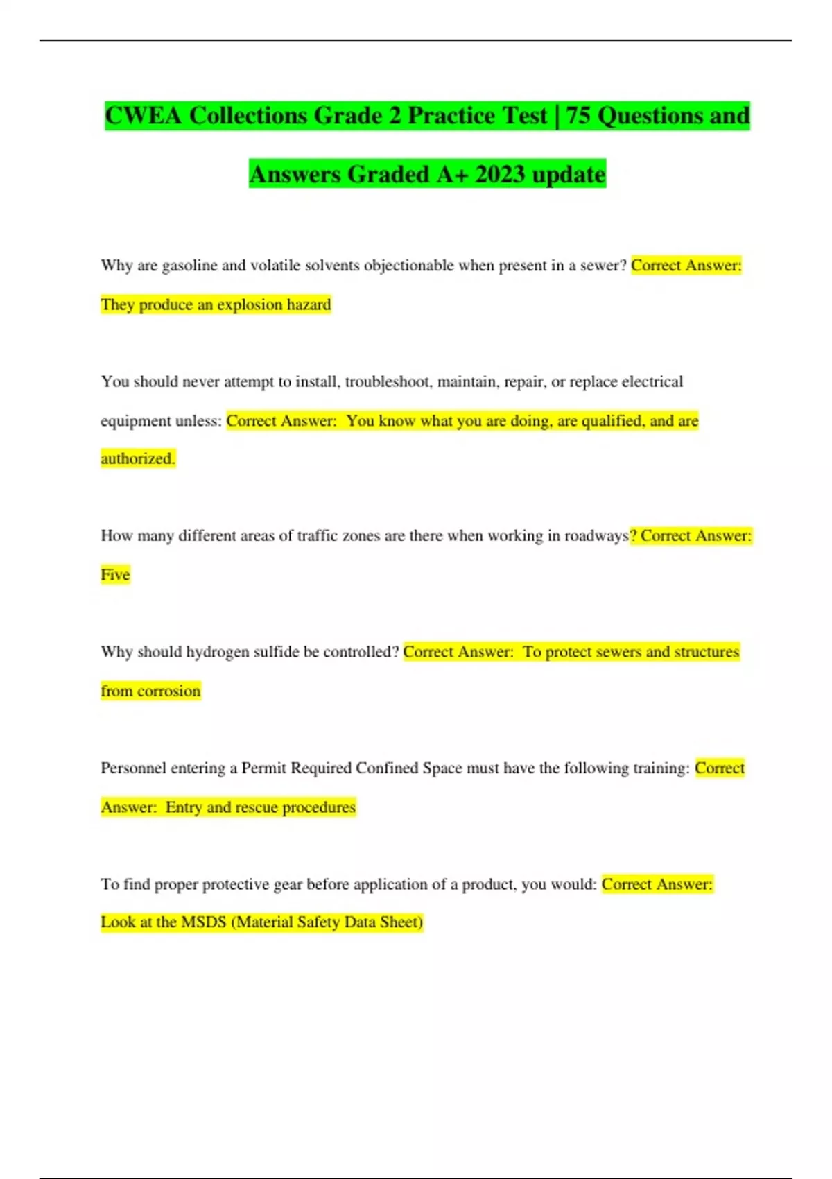 CWEA Collections Grade 2 Practice Test 75 Questions And Answers cwea-collections-grade-2-practice-test-75-questions-and-answers