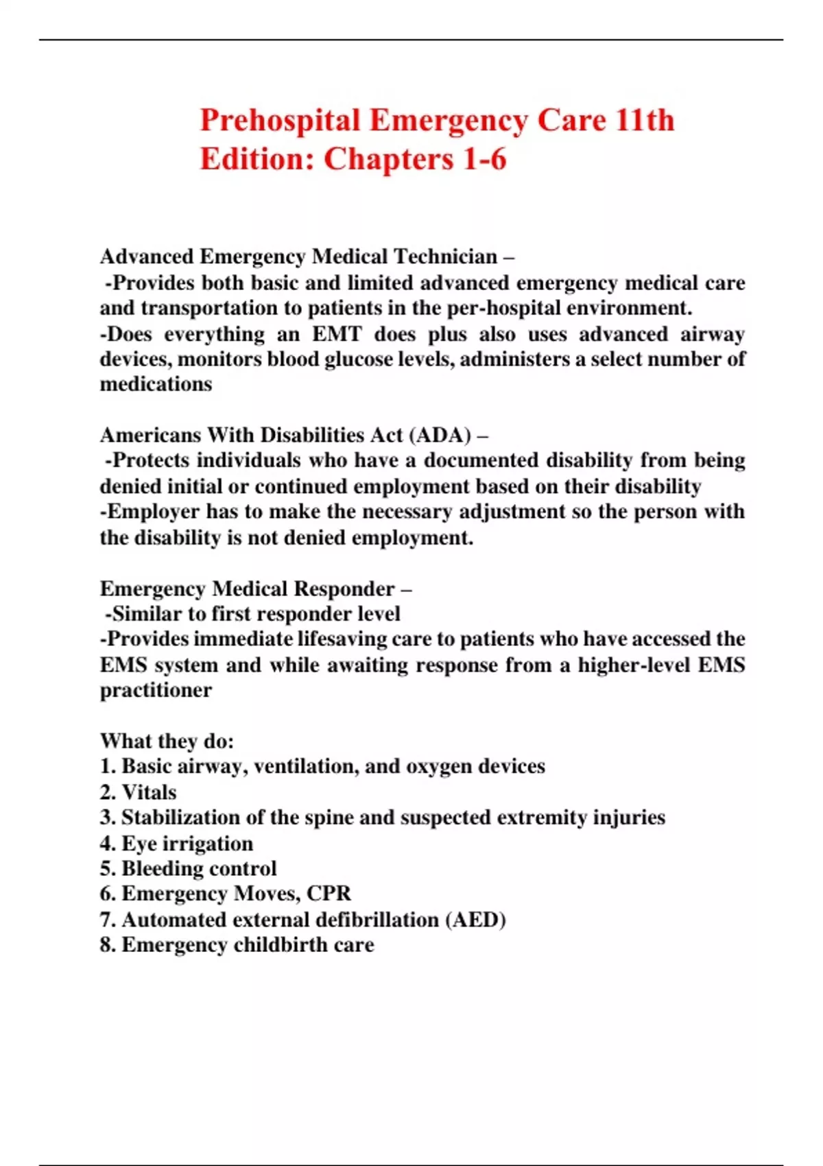 Prehospital Emergency Care 11th Edition - Prehospital Emergency Care ...