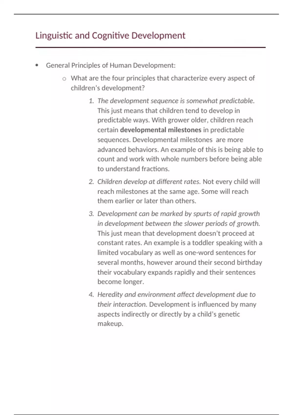 brain and cognitive development - Cognitive psy - Stuvia US