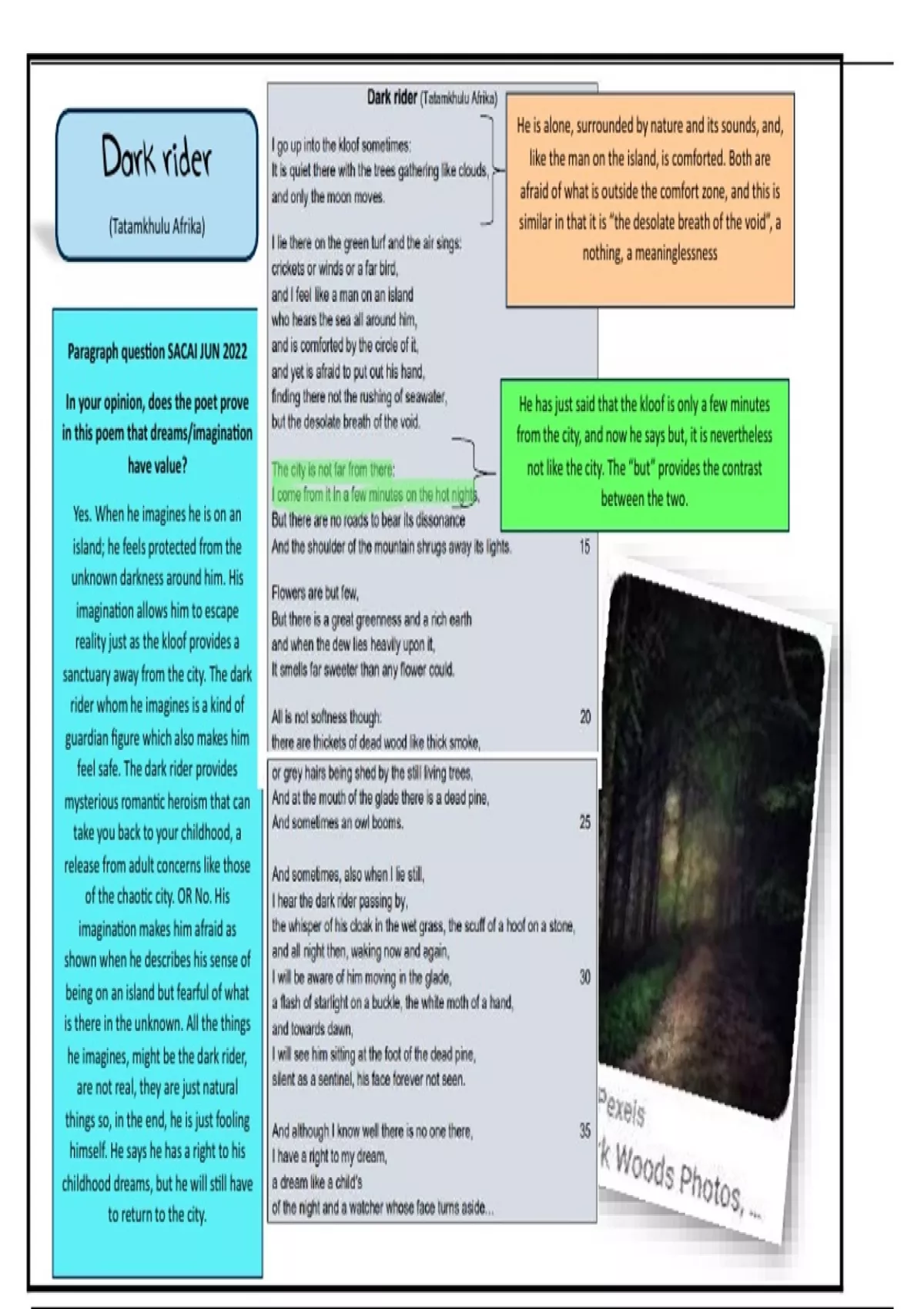Gr 10 English FAL Poems x 6, IMPAQ---@ Juffrou Ansie – compact and ...