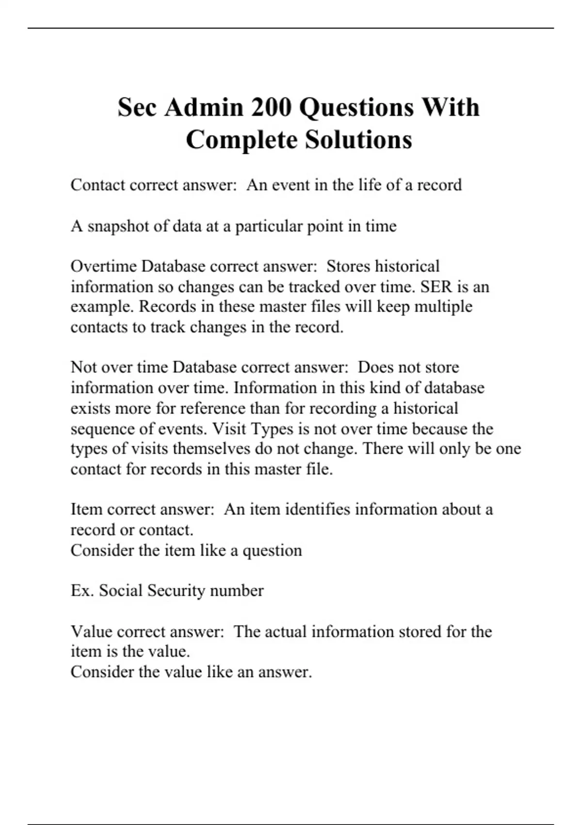 Sec Admin 200 Questions With Complete Solutions - Sec Admin 200 - Stuvia US