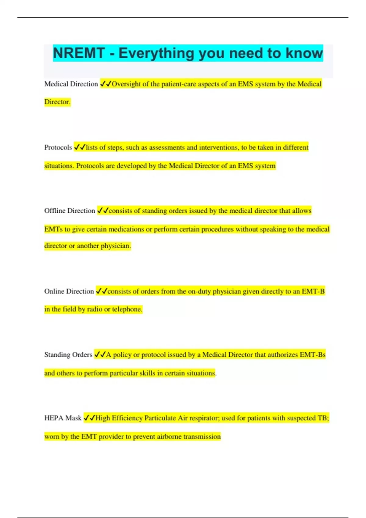 NREMT - Everything you need to know - NREMT - Everything you need to ...