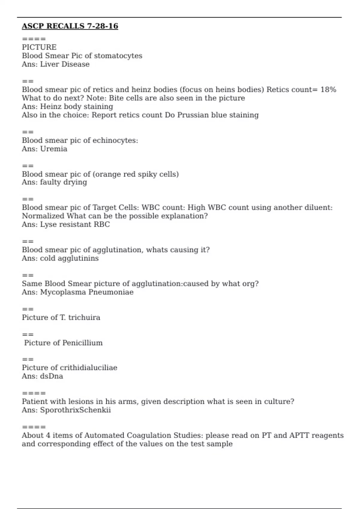 ASCP RECALLS 7 Microbiology Test Questions with Correct Answers Already ...
