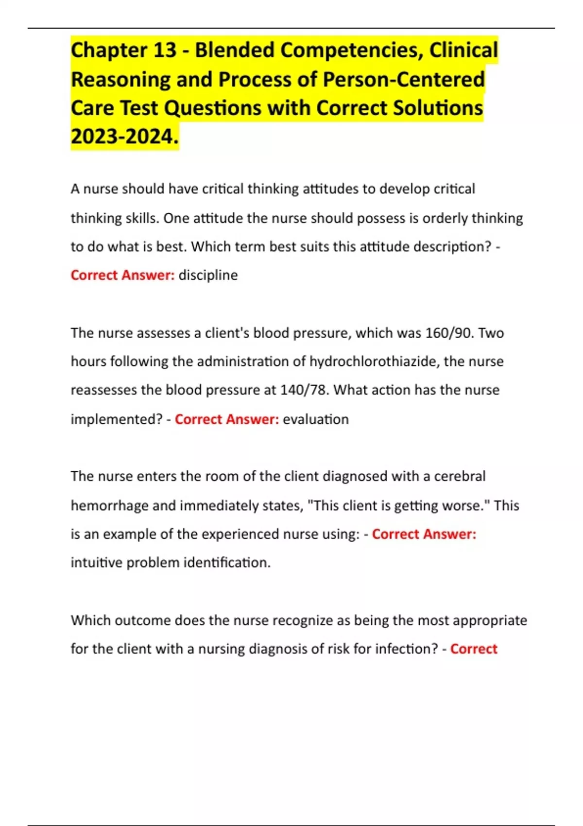 Chapter 13 - Blended Competencies, Clinical Reasoning and Process of ...