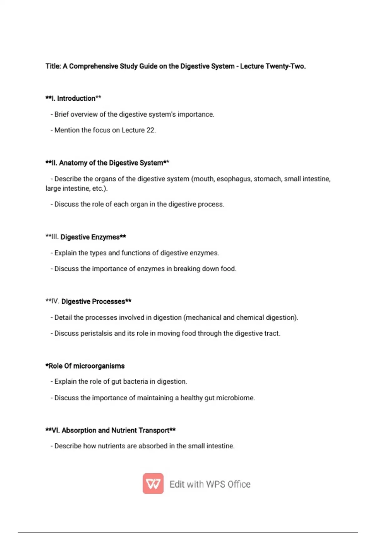The digestive system Notes and presentation with questions and answers ...