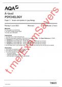 2023 AQA A Level Psychology Paper 3 - Paper - Stuvia UK