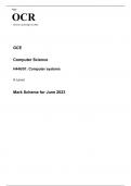 OCR A Level Computer Science H446/01 JUNE 2023 MARK SCHEME: Computer Systems - A Level Computer ...