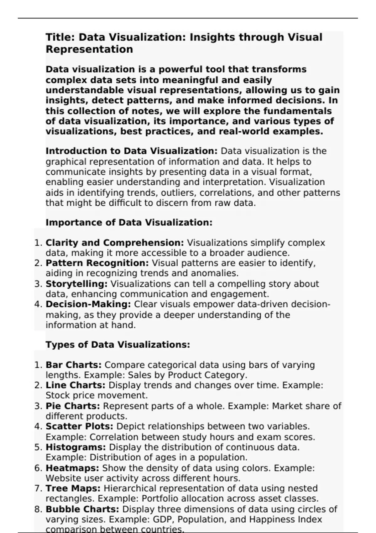 Data Visualization: A Comprehensive Overview with examples - Data ...