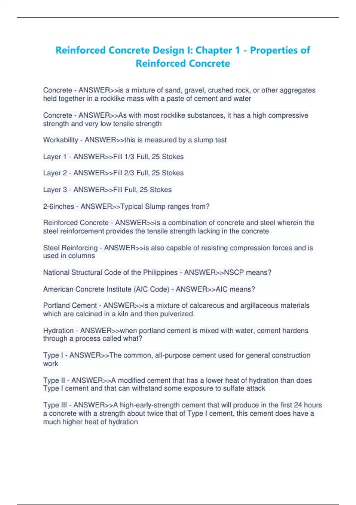 Reinforced Concrete Design I: Chapter 1 - Properties of Reinforced ...